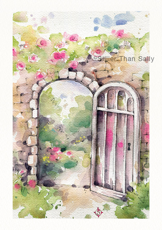 Shop Watercolour Art Prints Australia | Delightful Garden Gate Art ...